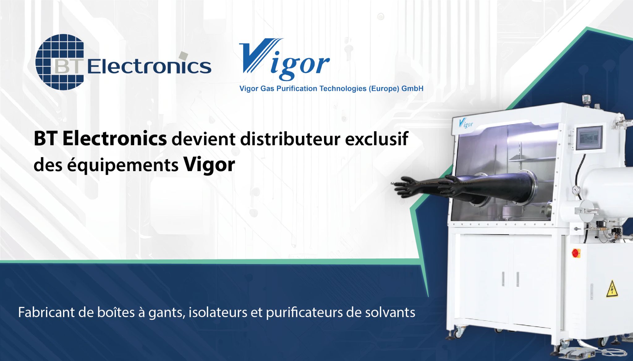 Distributeur exclusif France de Vigor Gas Purification